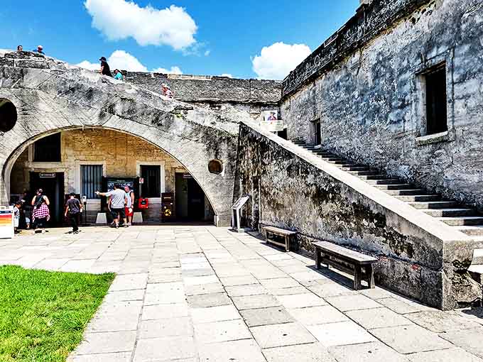 The fort's courtyard buzzes with modern explorers where Spanish soldiers once drilled. History with a side of Florida sunshine.