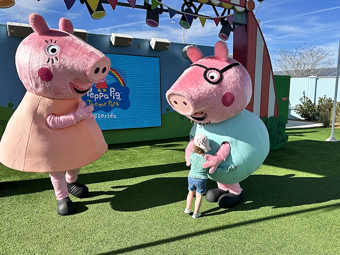 Life-sized Peppa and Daddy Pig mascots delight children during meet-and-greets – creating those magical moments when cartoon heroes become huggable reality.