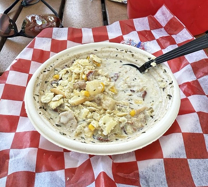 Creamy clam chowder that doesn't just warm your stomach but soothes your soul &ndash; comfort in a bowl, Florida-style.