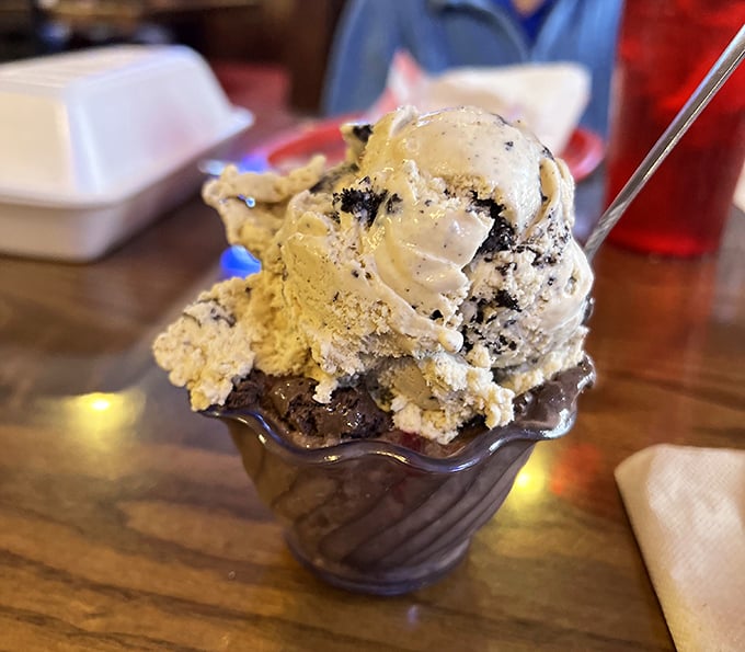 Cookies & Cream ice cream with chunks so generous you'll need to employ your molars. No skimpy sprinkles here, folks!