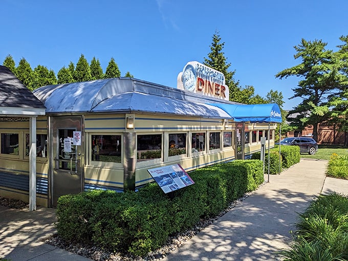 The Blue Moon Diner isn't just serving burgers&mdash;it's dishing up a hearty helping of 1940s Americana with every milkshake.
