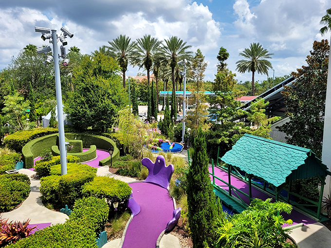 "Invaders From Planet Putt" takes you through a cartoonish alien invasion where saving Earth requires both courage and a steady putting hand.