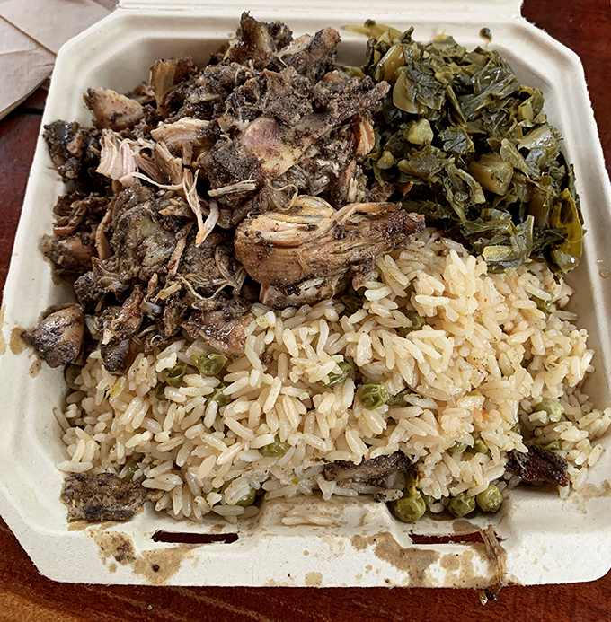 The perfect marriage &ndash; smoky, spiced chicken beside coconut-infused rice studded with beans that soak up every drop of flavor.