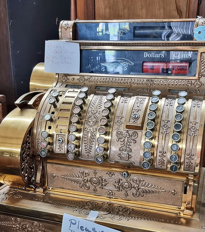 This magnificent brass National Cash Register isn't just a machine &ndash; it's functional sculpture from when even everyday objects were crafted with artistic pride.