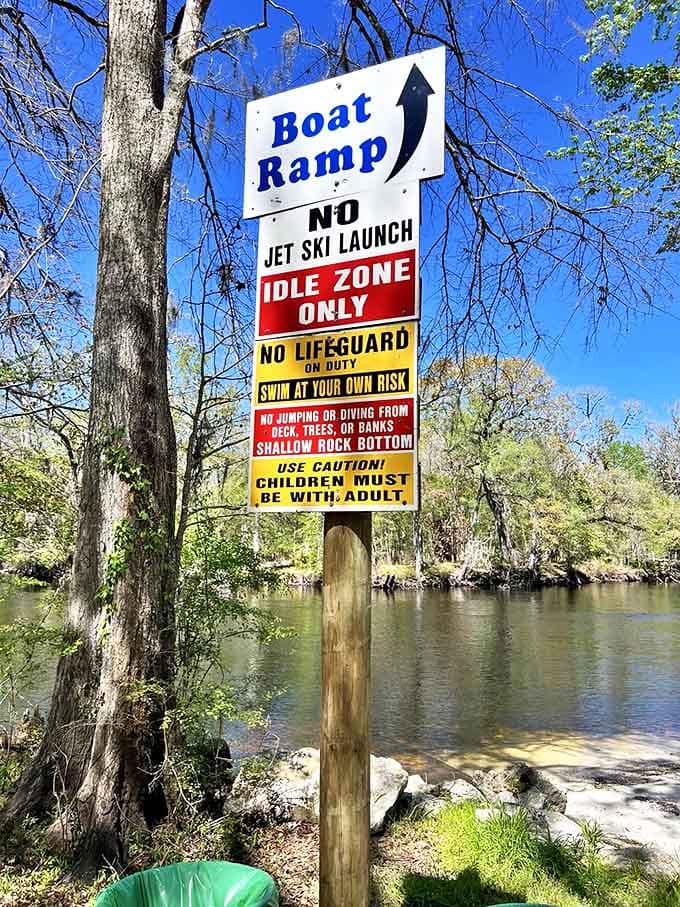 The warning signs might seem excessive until you realize they're just trying to keep paradise perfect for everyone.