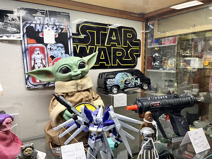 The Force is strong with this vintage Star Wars collection, where Baby Yoda's ancestors wait patiently in their original packaging for collectors to discover.