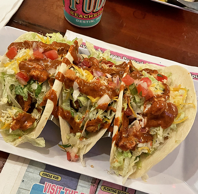 Tacos that don't understand the concept of "less is more." Each bite delivers a flavor fiesta that would make your abuela proud.