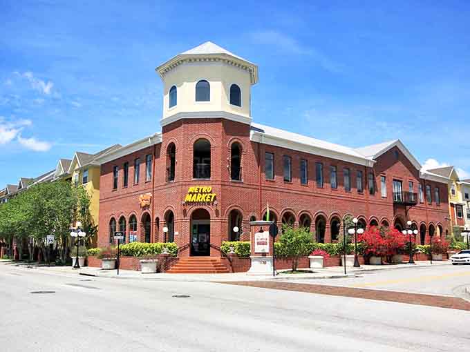 The Quarter at Ybor: Distinctive architecture with a tower feature makes this corner building a standout in Ybor's impressive architectural landscape.