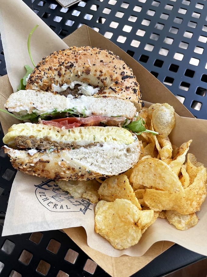 The Vegan Sunrise proves plant-based can be decadent – a symphony of textures and flavors that might convert even dedicated carnivores.