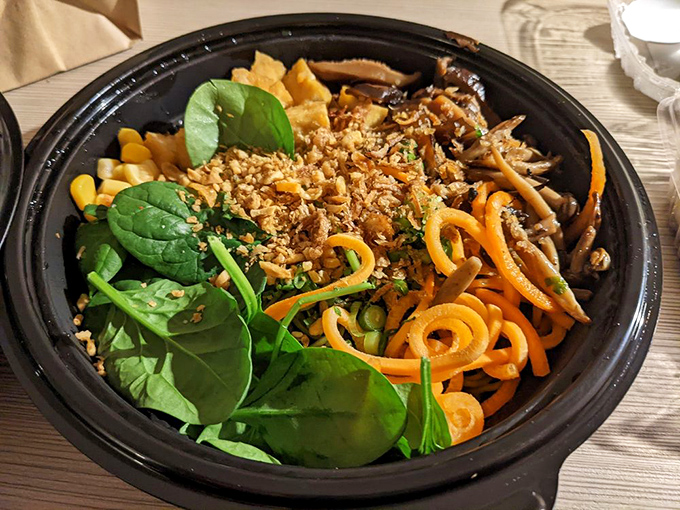 These vegetarian noodles aren't just for herbivores &ndash; they're a colorful symphony of textures that would make even Vegeta approve of plant power.