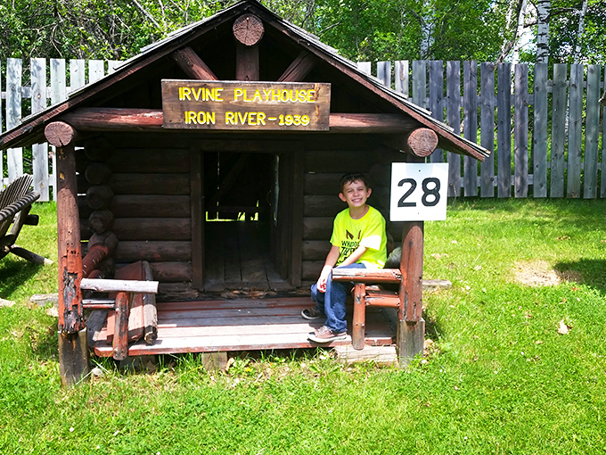 Childhood wonder meets historical discovery at the tiny Irvine Playhouse &ndash; when playtime meant actual logs instead of logging into games.