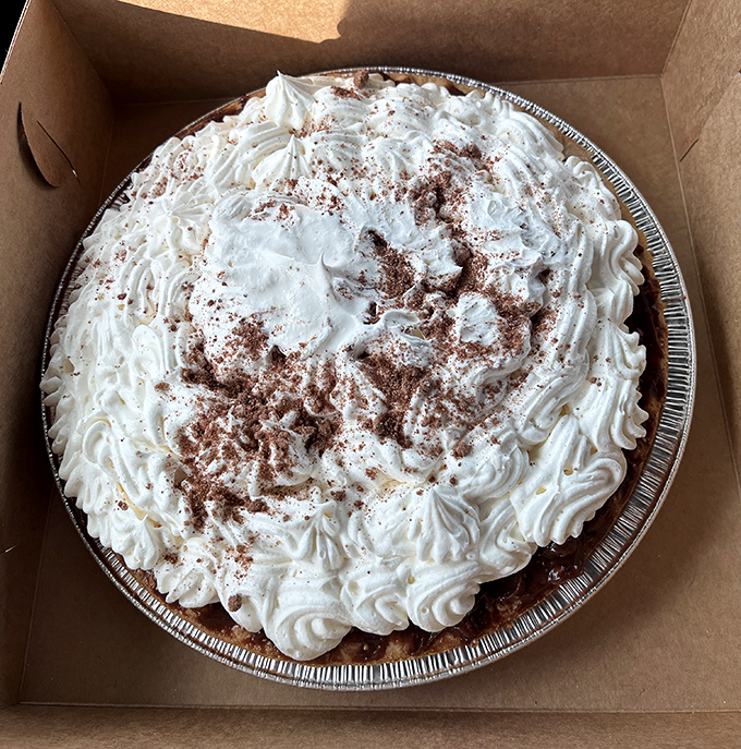 The whole Chocolate Peanut Butter Pie in its full glory &ndash; a dessert so famous people drive hours just for a taste of this sweet-salty masterpiece.