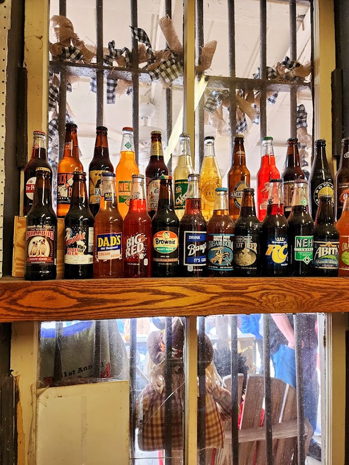 The soda selection reads like a history of American refreshment &ndash; forgotten brands and regional favorites line up like colorful soldiers of nostalgia.