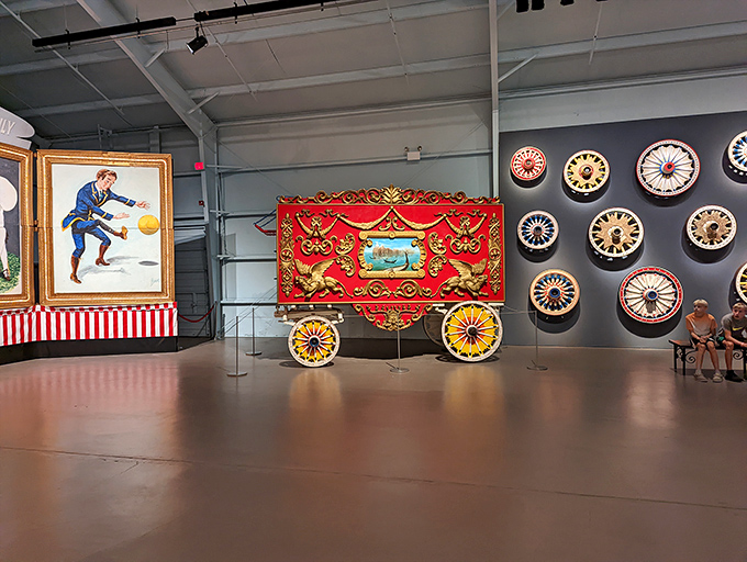 Not your childhood Radio Flyer! This circus wagon screams "extra" before that was even a thing.