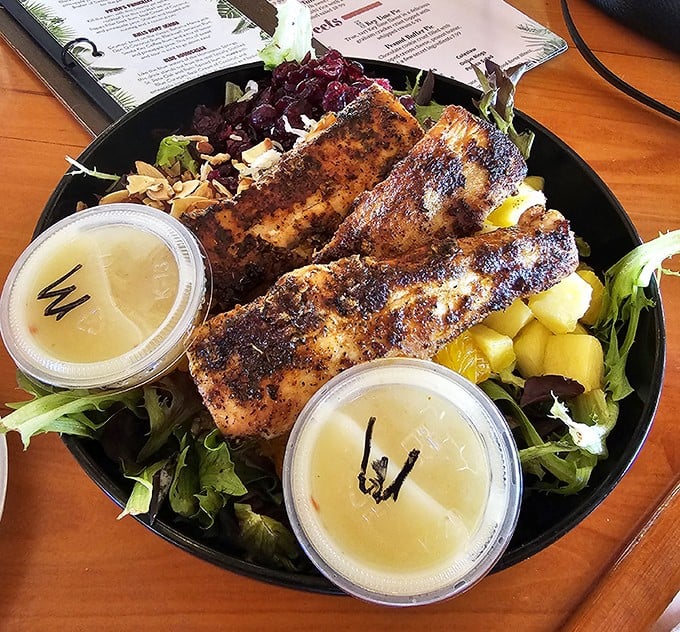 Who said healthy eating can't be exciting? This blackened fish salad proves that "eating light" and "flavor explosion" aren't mutually exclusive concepts.