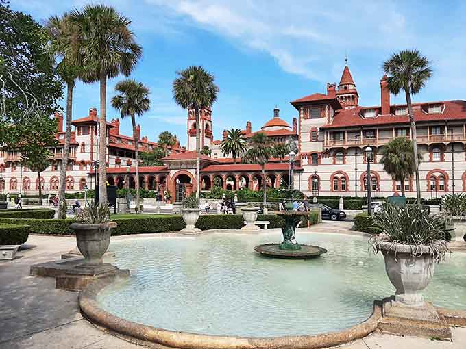 Flagler College's fountain and architecture make studying here look like attending school in a Spanish palace.