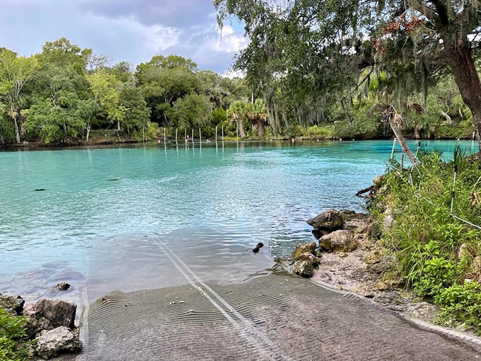 The water glows with colors that would make a paint store jealous of the selection.