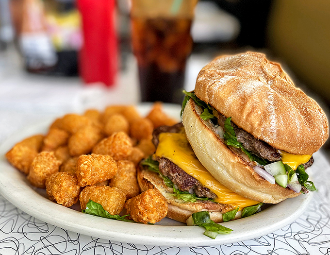 This isn't rocket science &ndash; it's better. A perfectly executed classic burger alongside golden tots that put regular fries to shame.