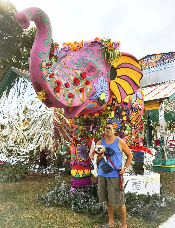 This flamboyant pink elephant sculpture isn't just garden art &ndash; it's a monument to the idea that imagination should be as big and bold as possible.