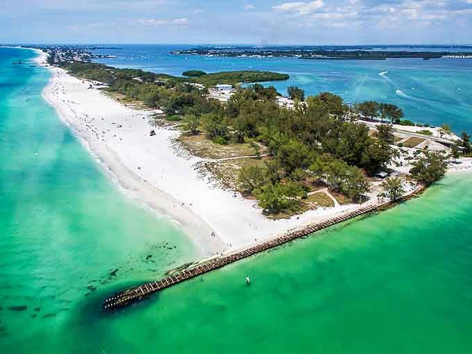 Coquina Beach offers the kind of pristine shoreline that makes you wonder why anyone bothers with the Caribbean.