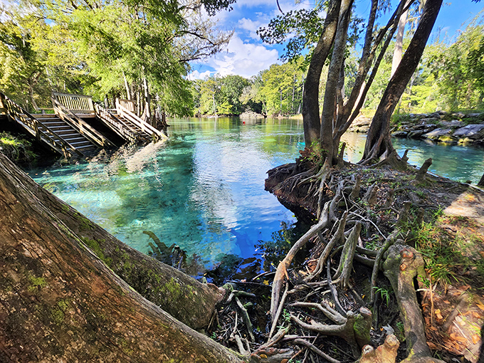 Brave souls prepare to explore what lies beneath &ndash; the diving area offers access to one of Florida's most renowned underwater cave systems.