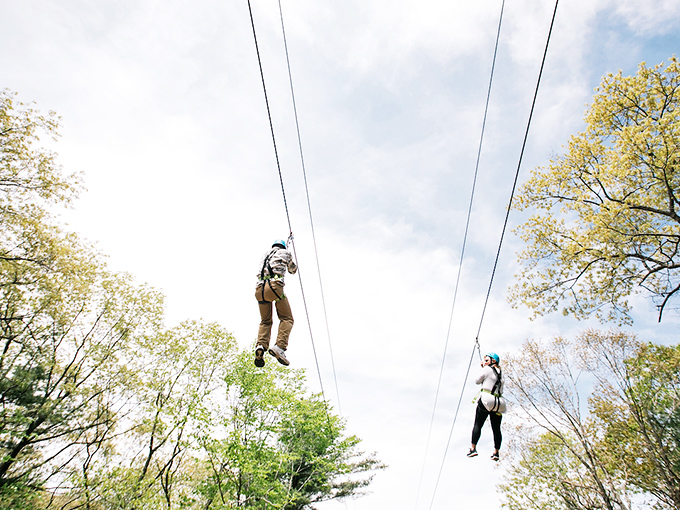 Racing side-by-side adds friendly competition to the thrill – nothing says "quality time" like challenging Grandma to an aerial duel.