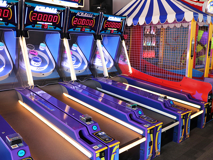 Ice Ball FX Skee-Ball: The classic game gets a glow-up with illuminated lanes, but the satisfaction of that perfect roll remains deliciously unchanged.
