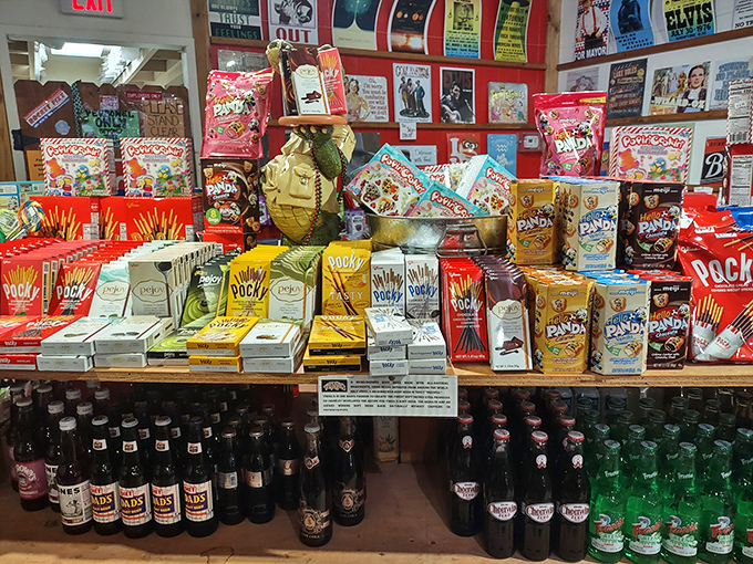 Japanese snacks and candies create their own colorful embassy within Rocket Fizz, offering exotic flavors that make your usual candy bar seem downright boring.