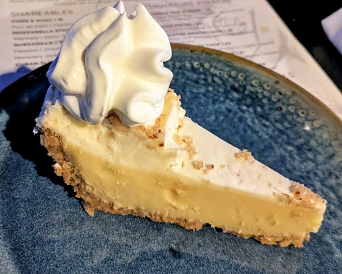 Key lime pie that strikes the perfect balance between tart and sweet&mdash;Florida's official dessert ambassador with a dollop of whipped cream for diplomacy.