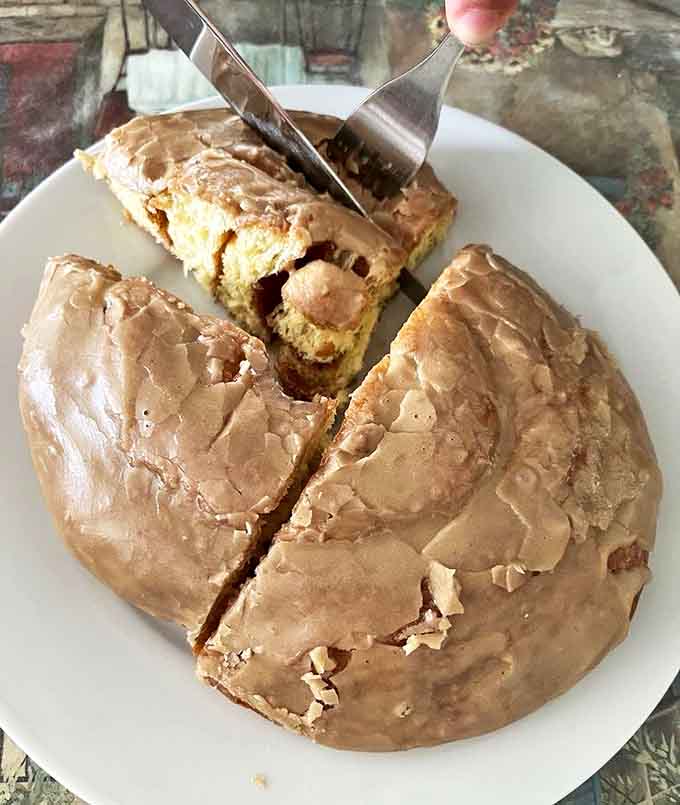 This maple cinnamon bun isn't just breakfast – it's therapy in spiral form, no appointment necessary.