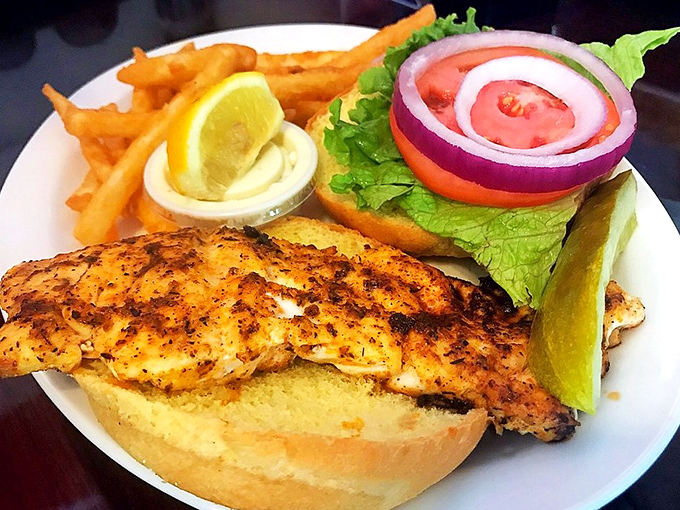 The fish that launched a thousand road trips &ndash; Molly's Famous Grouper Sandwich arrives with a golden-brown crust hiding flaky white perfection underneath.