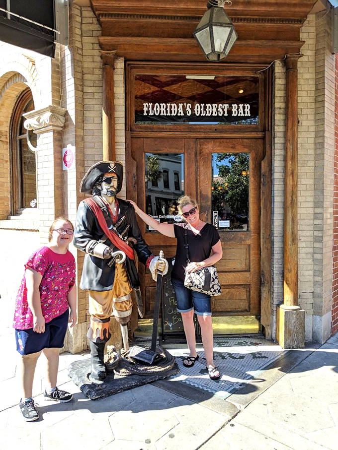 Florida's Oldest Bar doesn't just serve drinks – it serves history with a side of "Did you see that pirate statue? Perfect for your holiday card!"