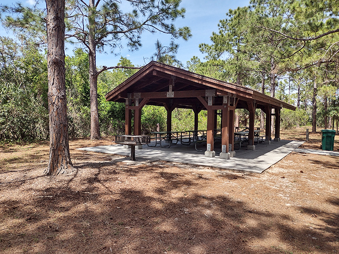 This picnic pavilion isn't just a lunch spot&mdash;it's your personal outdoor dining room with million-dollar views.
