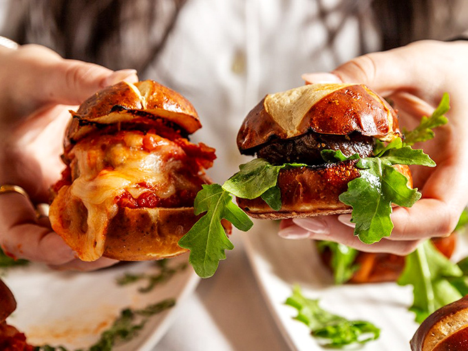 These Polpette Sliders aren't just bar food, they're hand-rolled meatball masterpieces that deserve their own moment of silent appreciation.