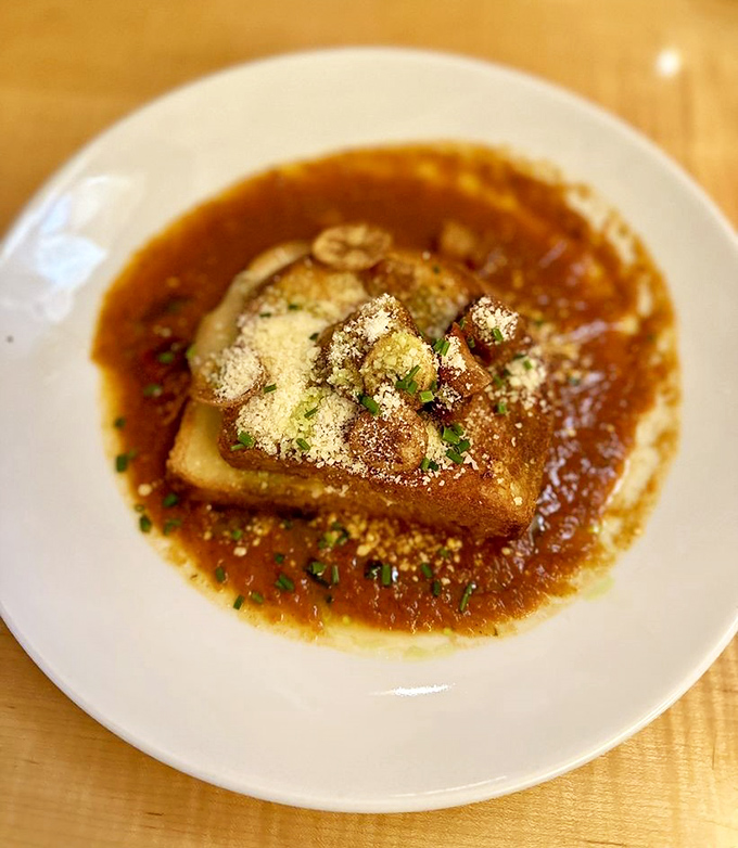 Comfort food gets the Midas touch &ndash; golden, gooey, and guaranteed to make you forget you're in a theme park.