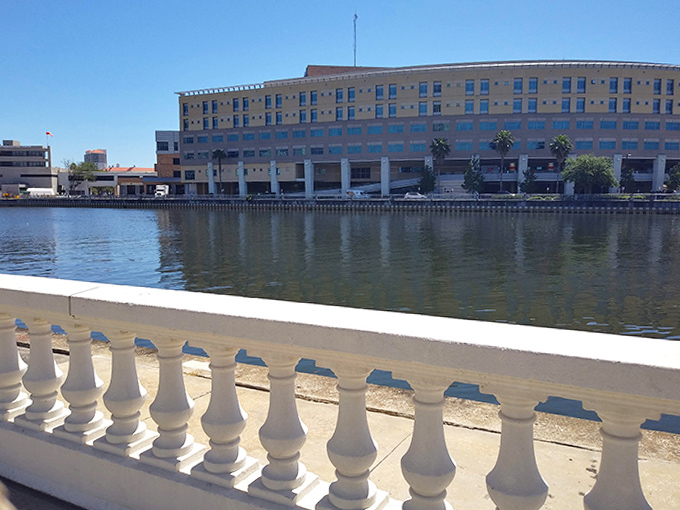 Urban elegance meets waterfront charm where Tampa's architectural ambitions reflect in the calm waters of Hillsborough Bay.