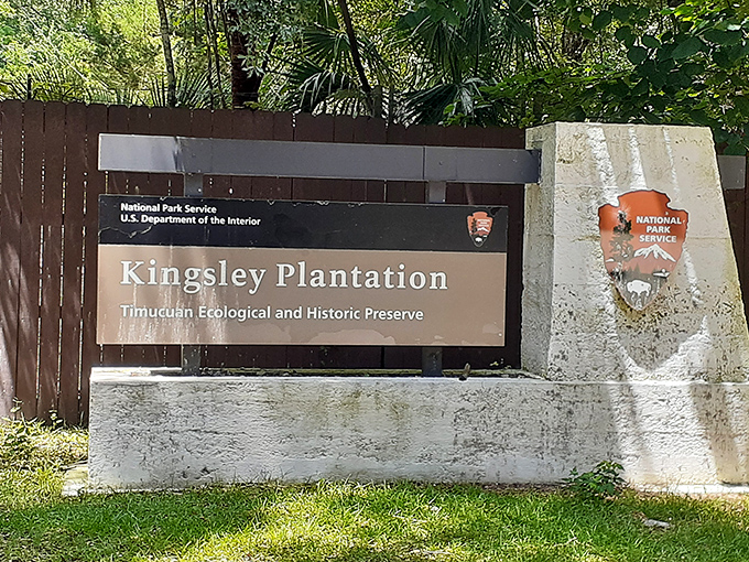 The entrance sign welcomes modern visitors to a place where history isn't just displayed—it's palpably felt with every step.