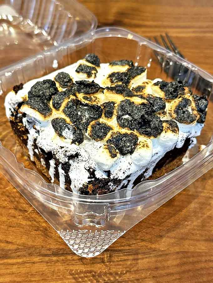 This S'mores brownie brings campfire magic indoors, with perfectly toasted marshmallows that make you want to tell ghost stories in the bakery.