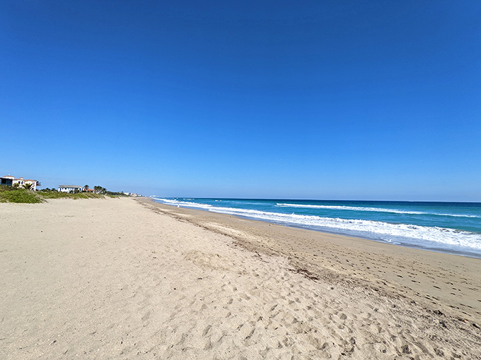 Stuart Beach stretches out in pristine solitude &ndash; the kind of shoreline that makes you forget what day of the week it is.