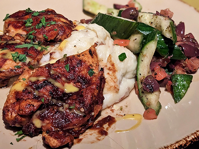 Tuscan Chicken that would make even a T-Rex stop roaring &ndash; tender, flavorful, and paired with a Mediterranean-inspired vegetable medley.