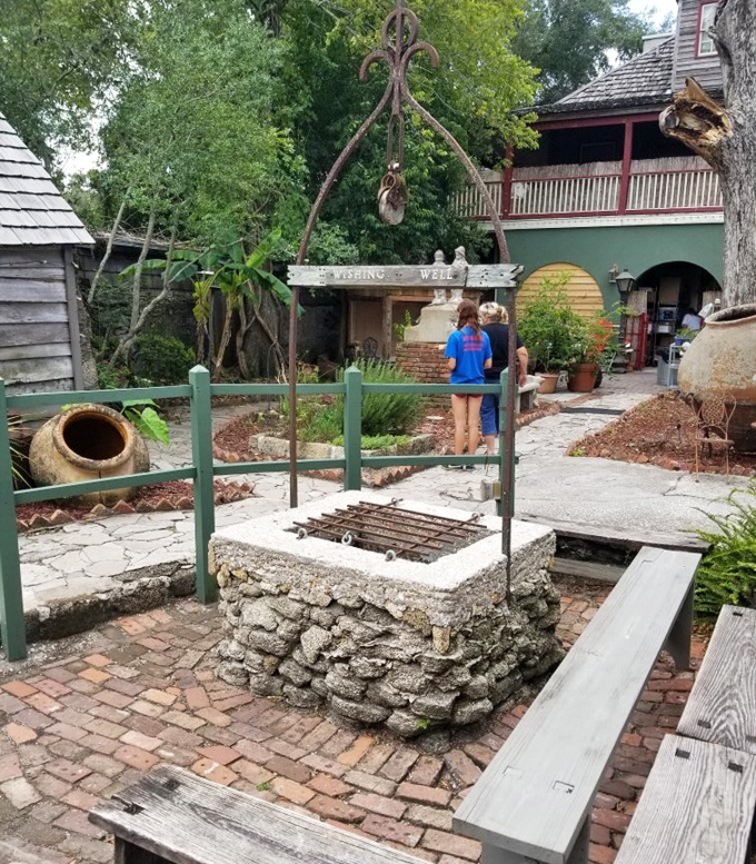 "Wishing Well" &ndash; where modern visitors can drop their hopes into the same stone structure that once provided water for thirsty 19th-century students.