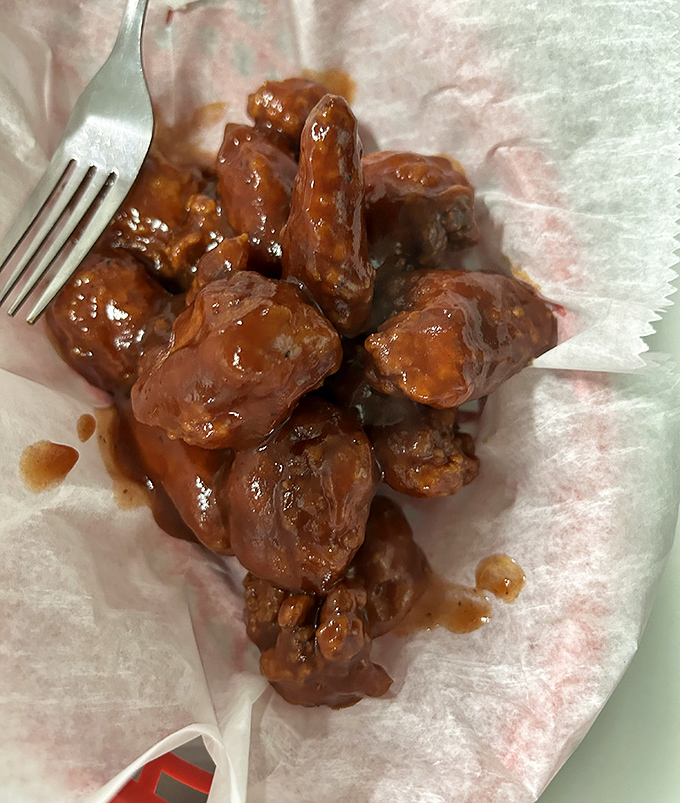 Boneless wings for the sophisticated sauce enthusiast, all the flavor without the bone-navigating gymnastics.