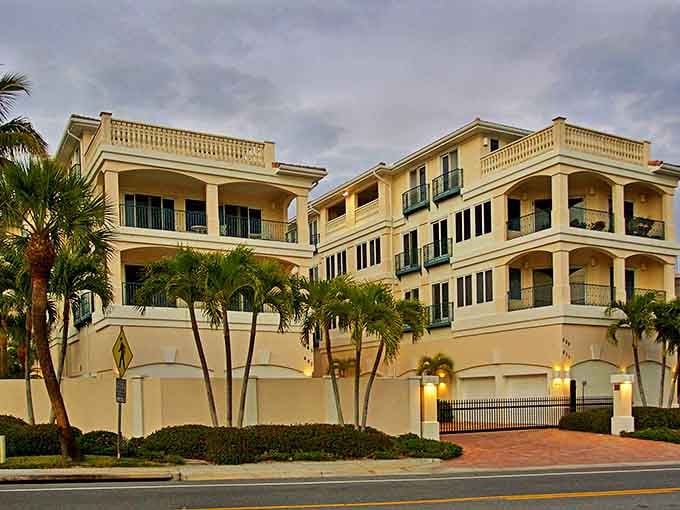 Coastal luxury: Elegant condominiums offer stunning Gulf views where morning coffee comes with complimentary dolphin sightings.