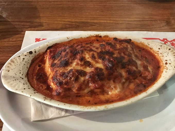 Each forkful reveals a perfect harmony of vegetables, sauce, and cheese &ndash; proof that meatless dishes can be the heartiest option on the menu.