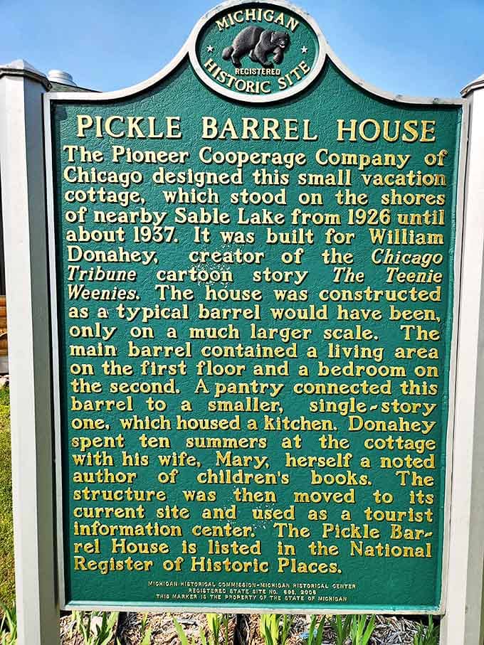 This historical marker tells the tale of how a cartoonist's summer cottage became a registered historic site and roadside legend.