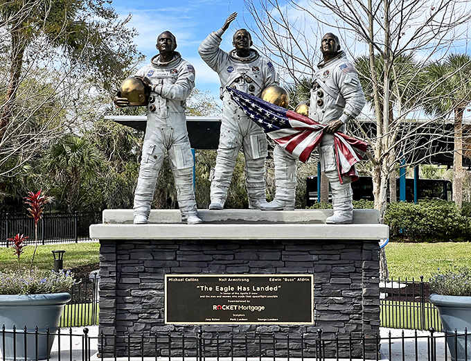 "The Eagle Has Landed" monument captures that breathtaking moment when humans first touched another world, forever changing our perspective on what's possible.