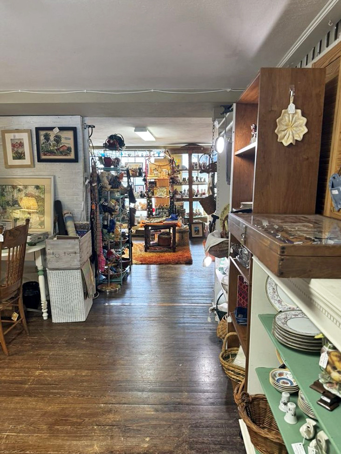 Follow the stairway to vintage heaven &ndash; each step taking you through different design eras in this multi-level treasure trove.