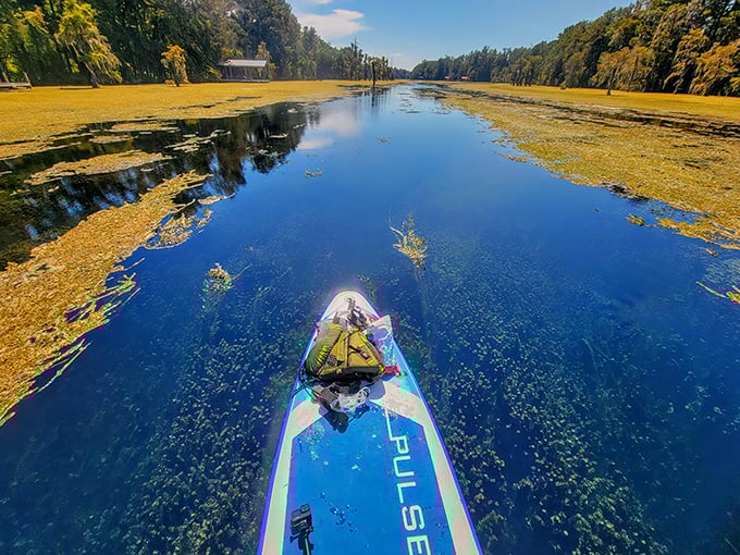 Paddleboarding here isn't just recreation – it's practically levitation as you glide over waters so clear you'll swear you're flying.