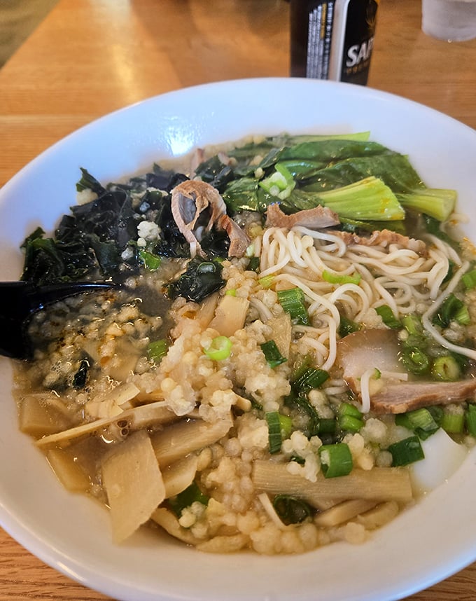 Every element in perfect harmony &ndash; the noodles with just the right chew, the broth clear yet complex, like a haiku in bowl form.