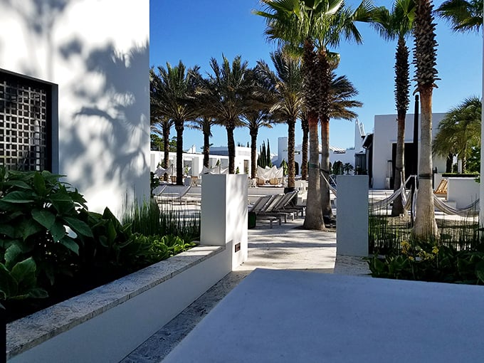 Architectural poetry in white, where every building seems to be having a "who's the fairest" competition.